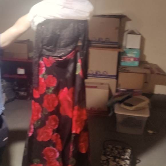 Dresses | Beautiful Red Rose Prom Dress 12 Obo | Poshmark